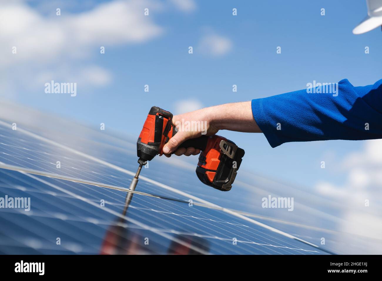 Installing solar panel hi-res stock photography and images - Alamy