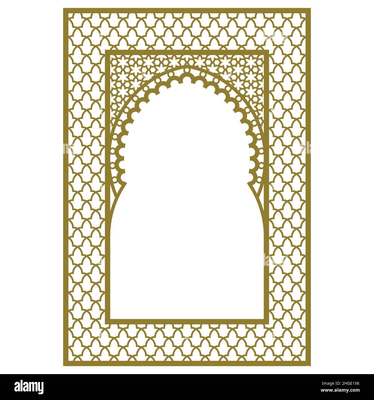 Rectangular golden line frame Cut Out Stock Images & Pictures - Alamy