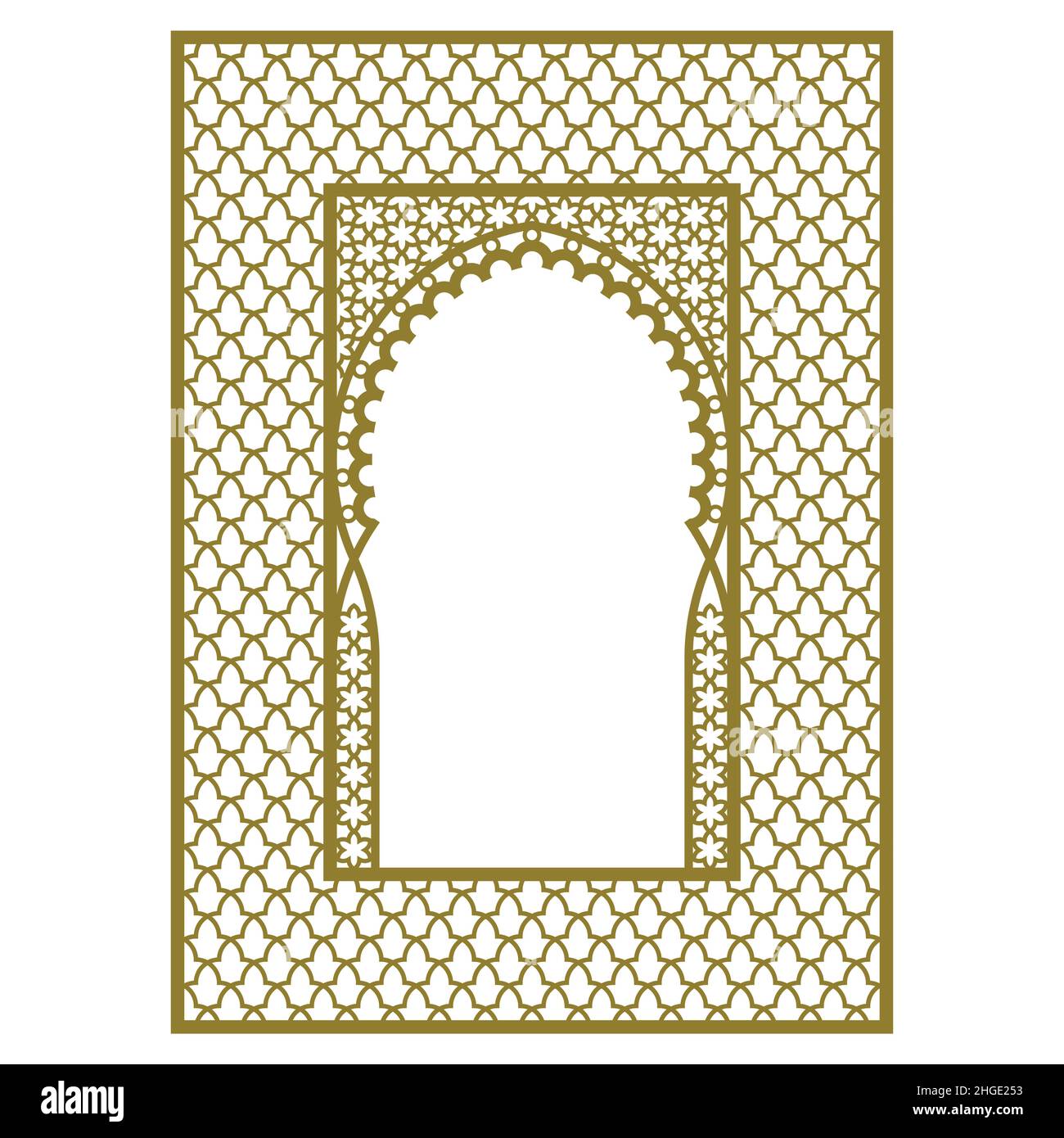 Rectangular golden line frame Cut Out Stock Images & Pictures - Alamy
