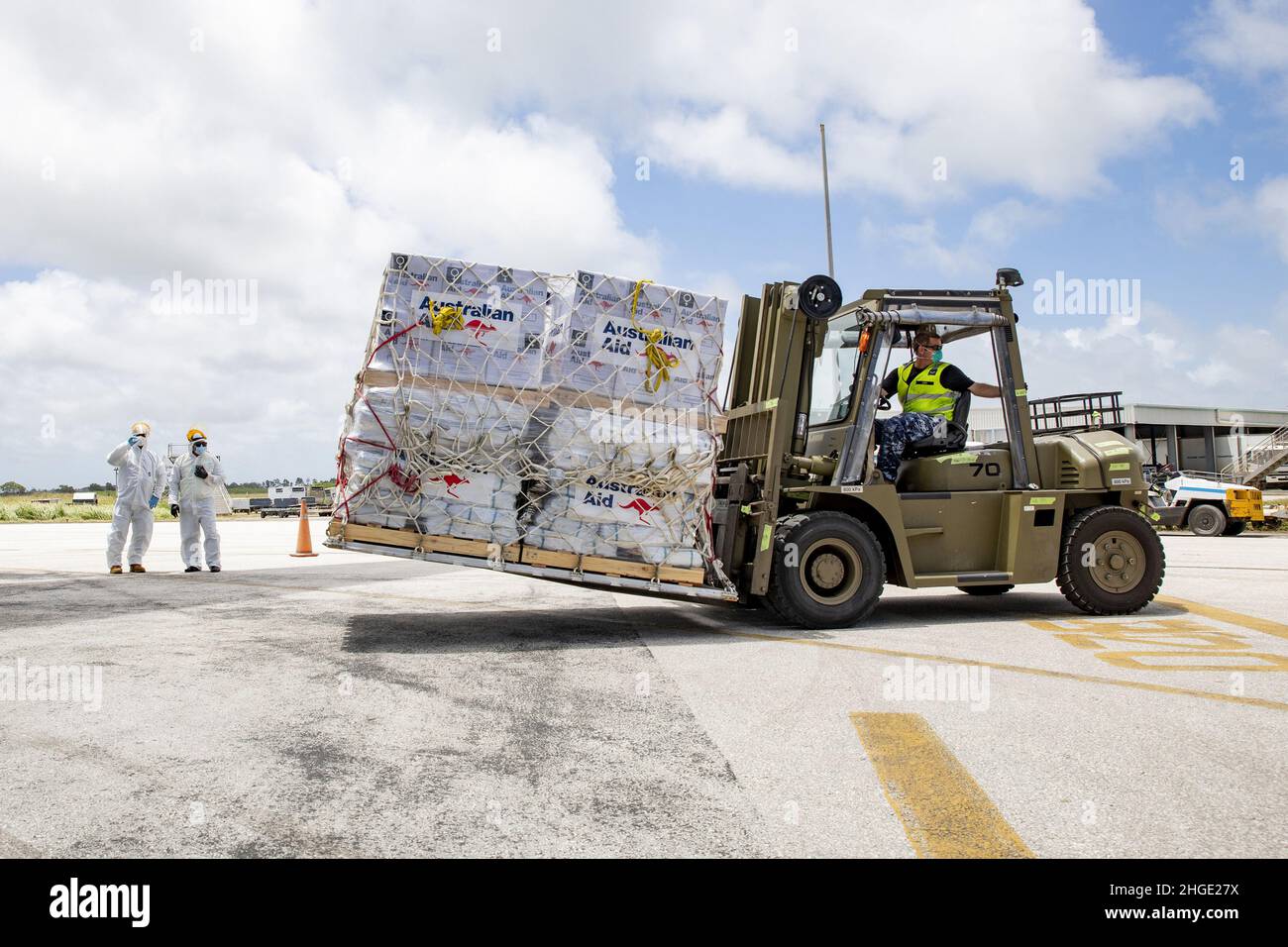 Tonga. 20th Jan, 2022. Air Movements Operator Leading Aircraftman ...