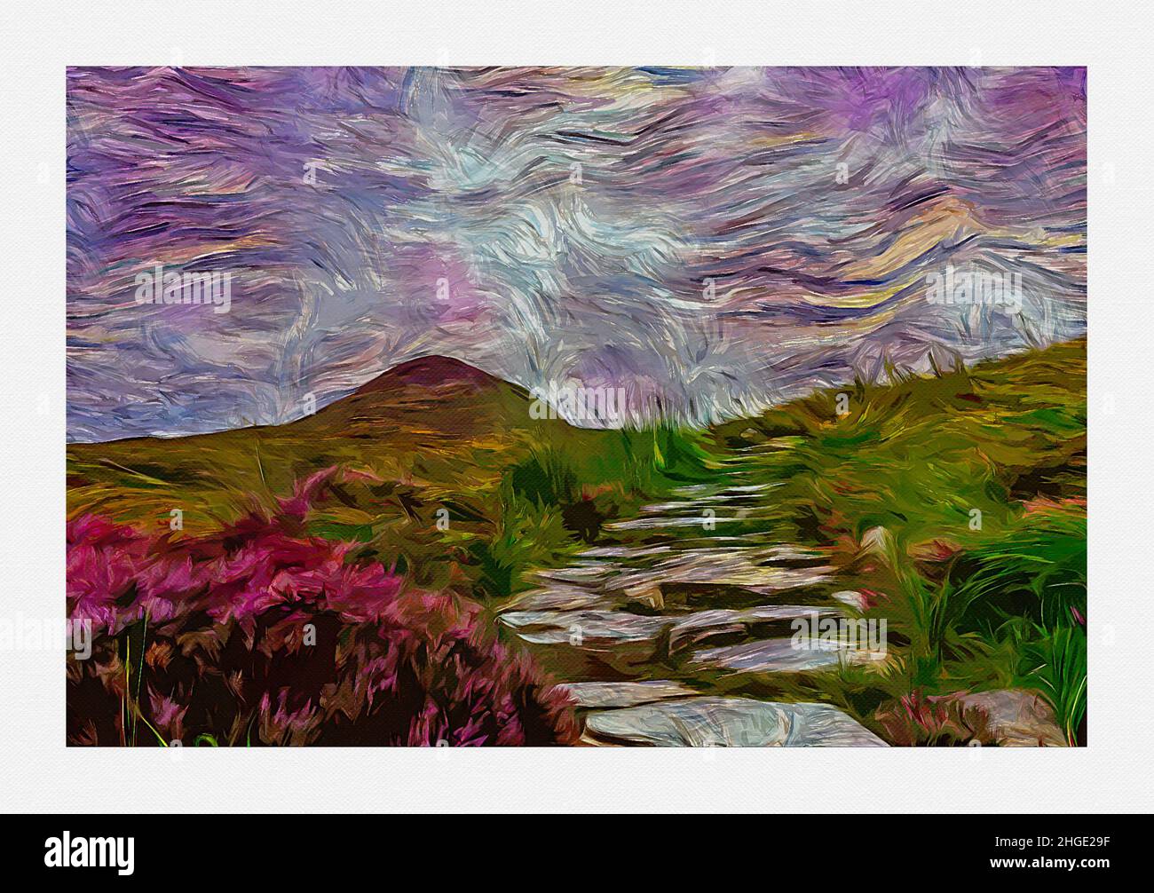 Nature Impressionism Painting Van Gogh Style Stock Photo - Alamy