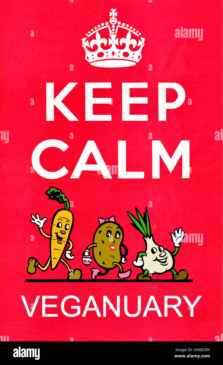 Veganuary poster hi-res stock photography and images - Alamy