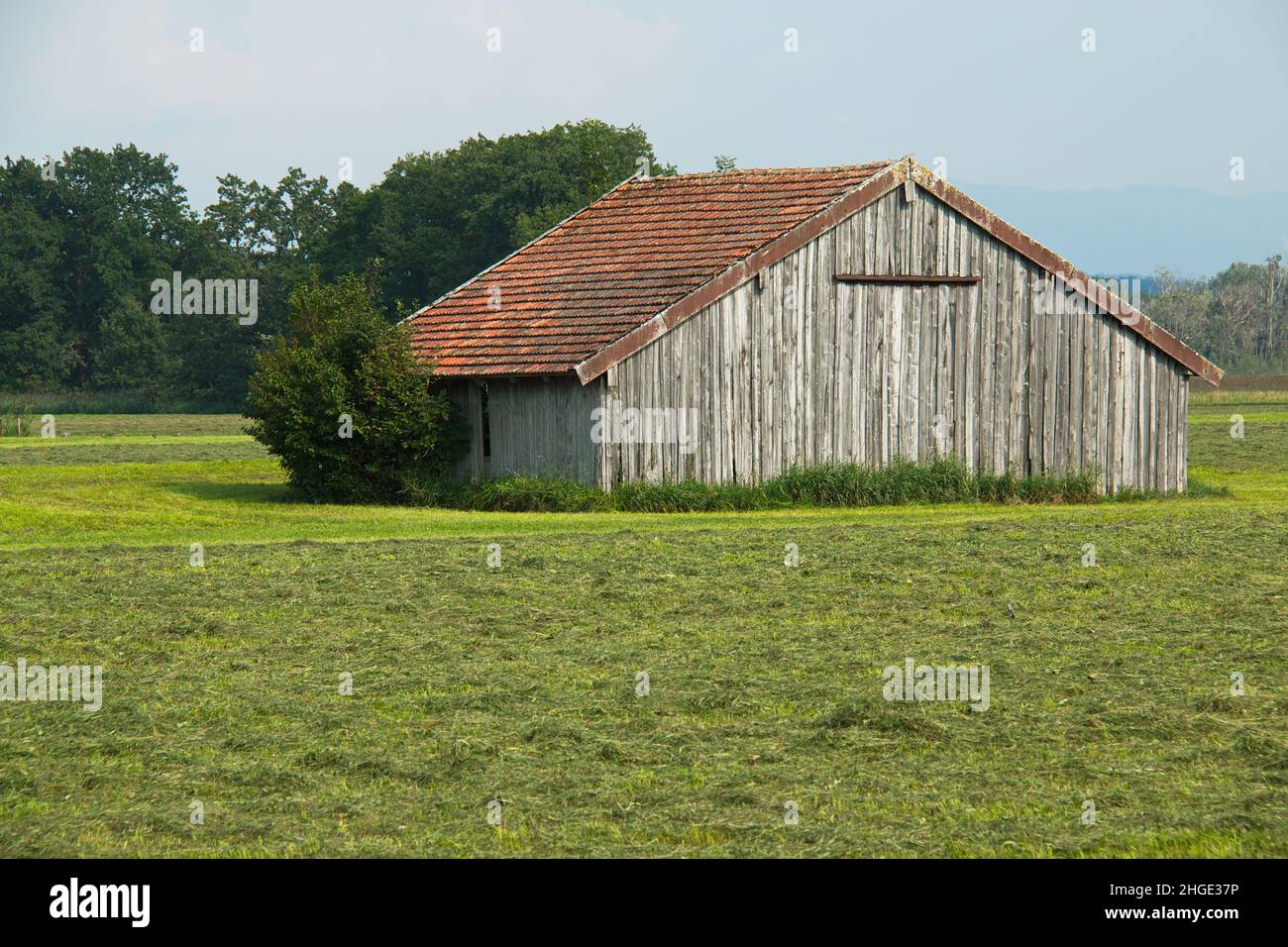 Old wooden hut at Chiemsee in Germany,Europe Stock Photo - Alamy