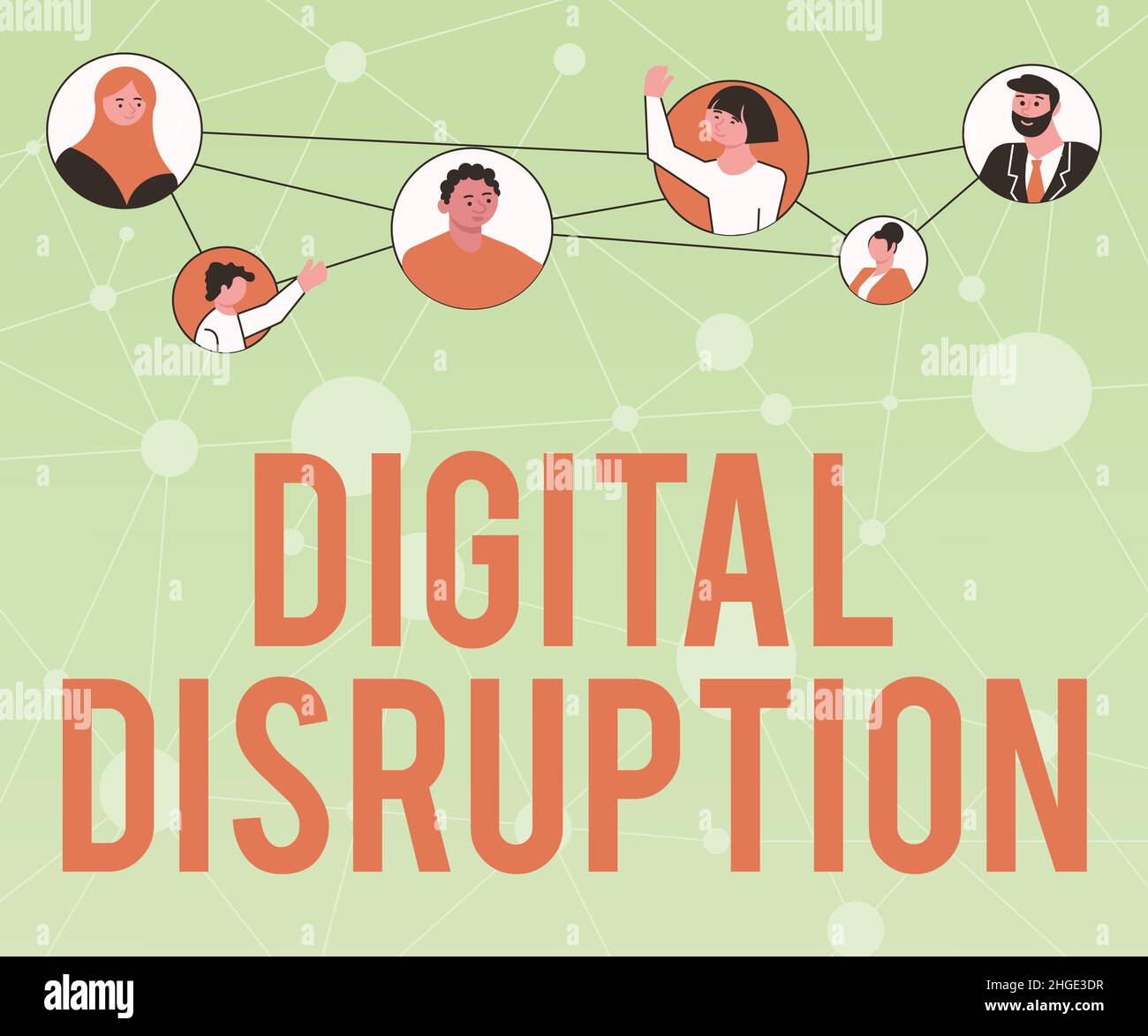 Text caption presenting Digital Disruption, Word for occur when ... Text caption presenting Digital Disruption, Word for occur when ...