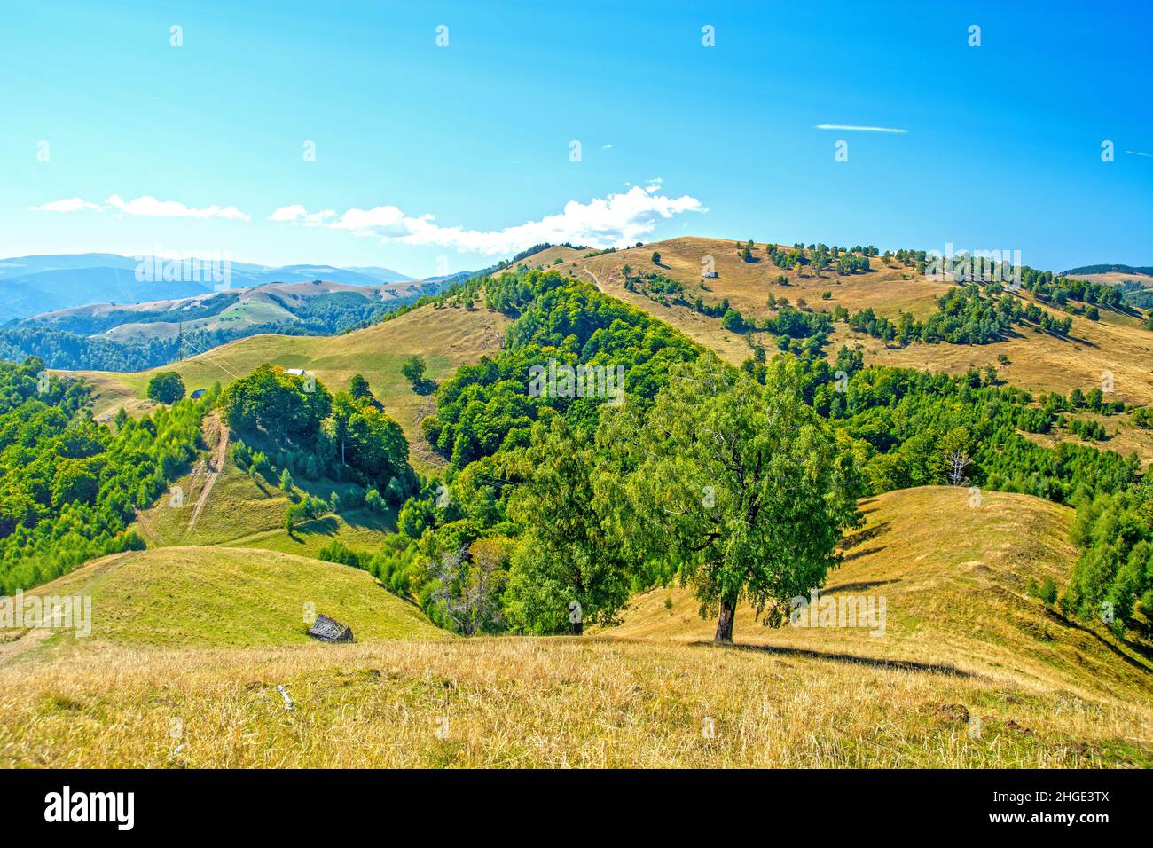Landscape in Romanian Carpathians mountains, Sibiu area, Transylvania ...