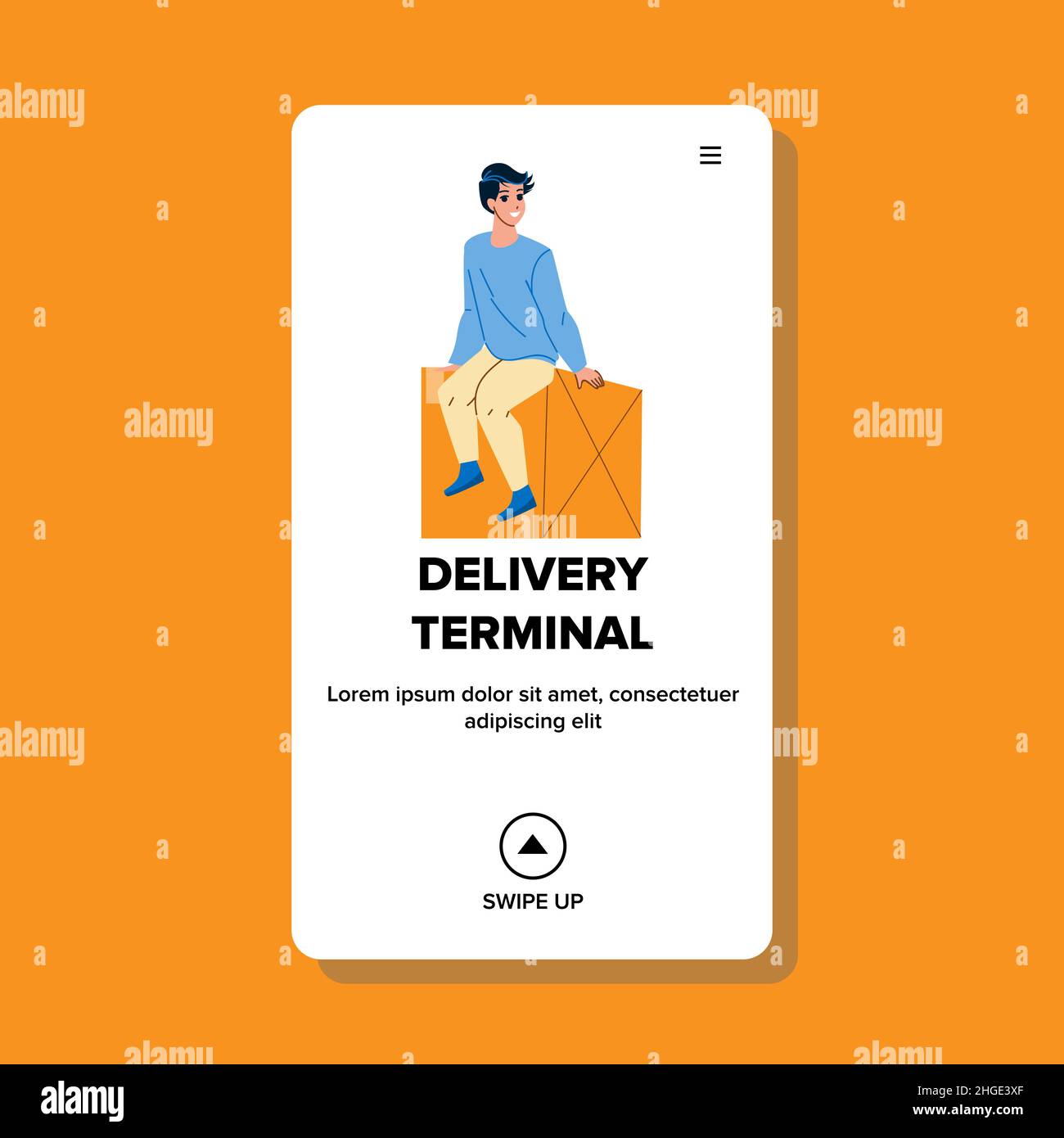Delivery terminal vector Stock Vector Image & Art - Alamy