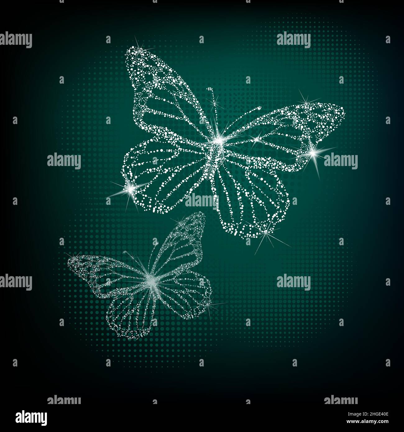 Shining crystal butterfly. Vector illustration Stock Vector Image & Art ...