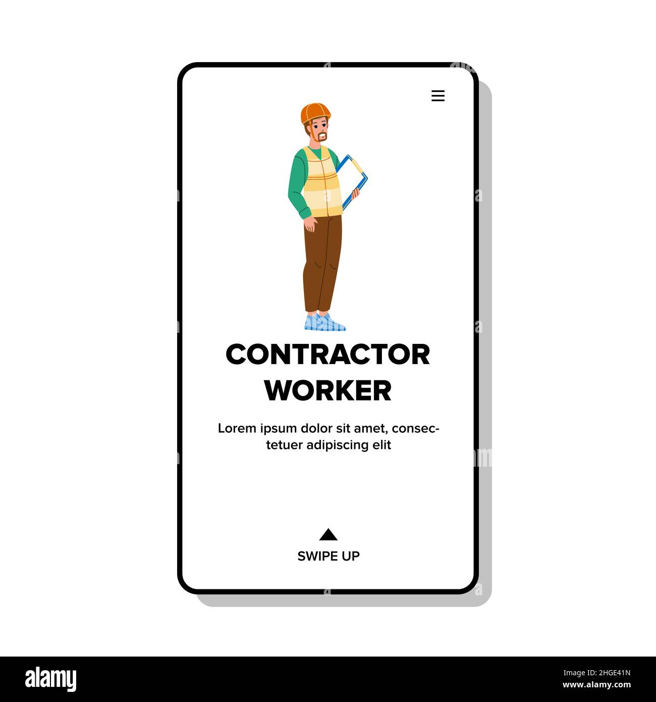Contractor worker vector Stock Vector Image & Art - Alamy