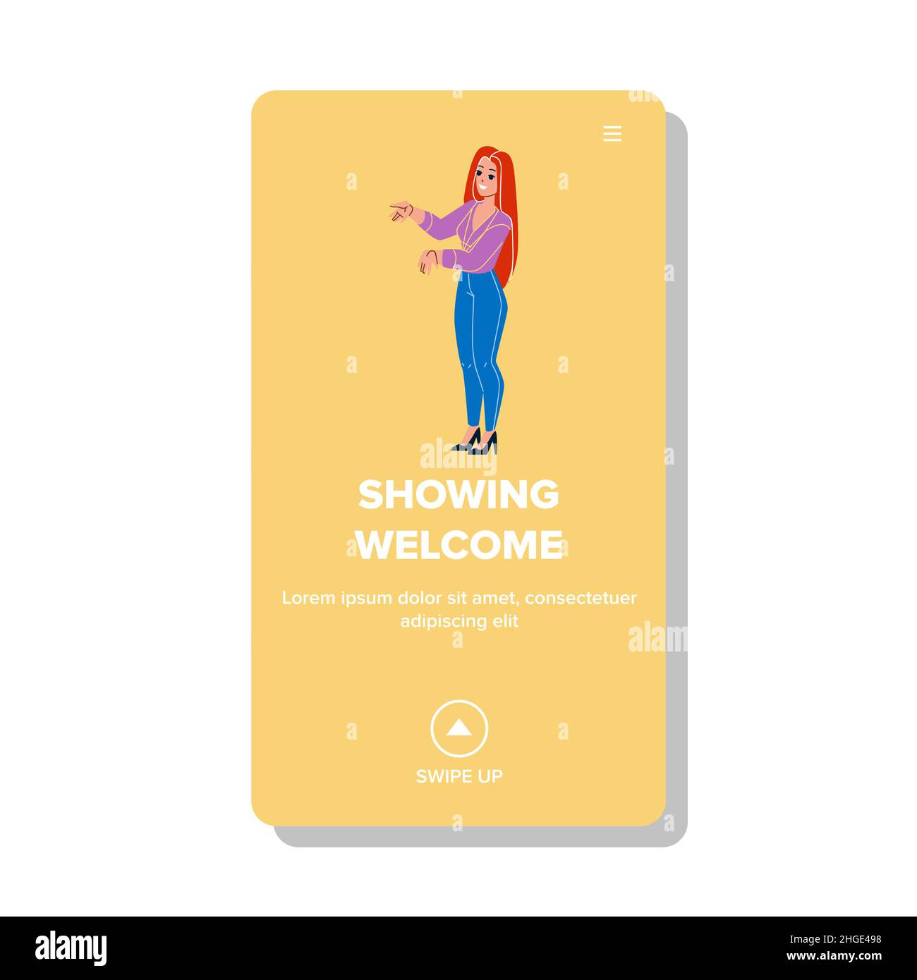 Showing welcome vector Stock Vector Image & Art - Alamy