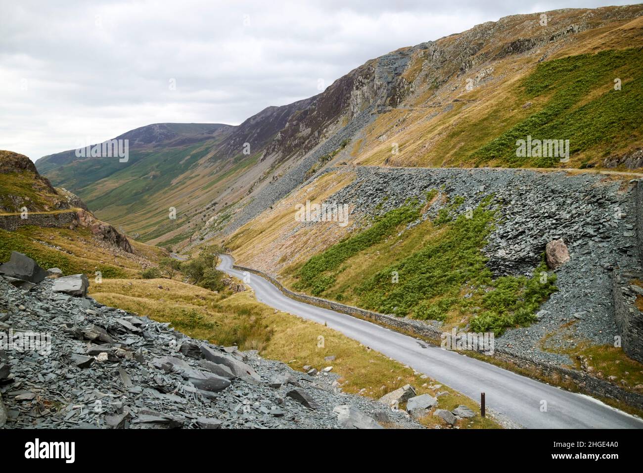 top of honister pass viewed from honister slate mine lake district ...