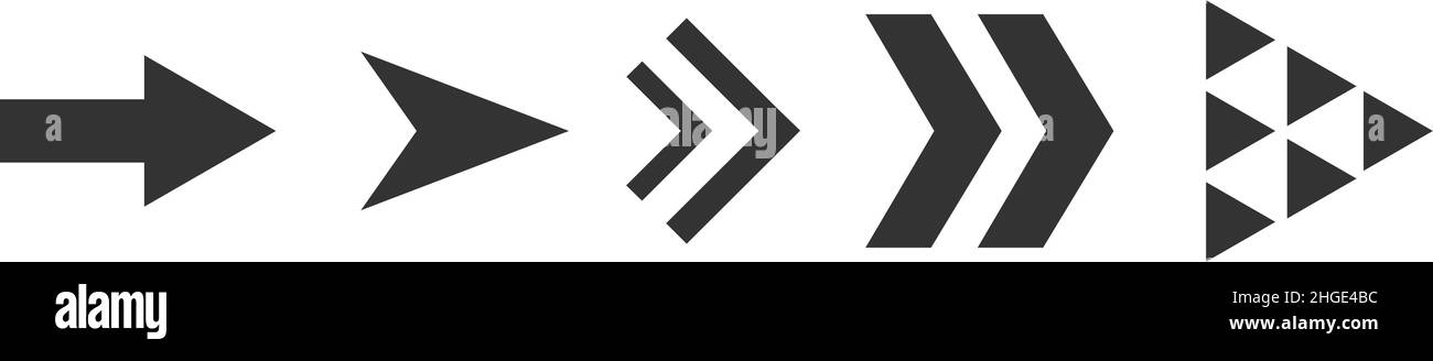 Vector arrow icon set for mobile applications and website Stock Vector ...