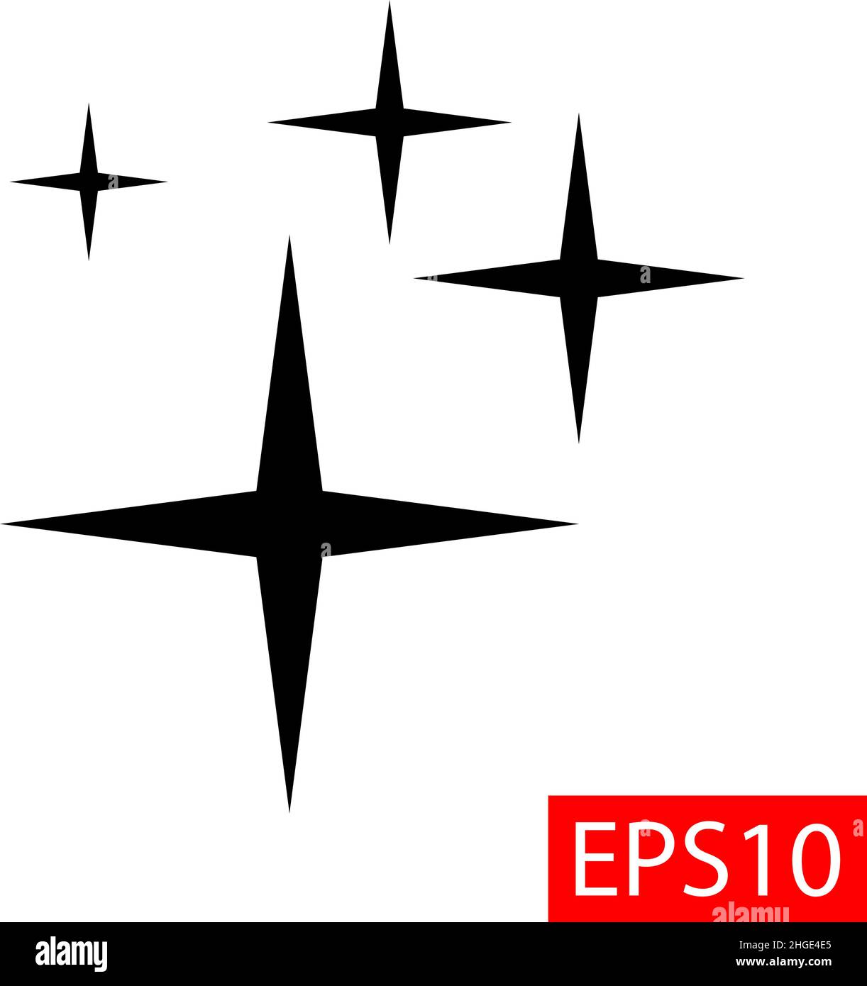 Stars twinkle icon. Flat sign for mobile and web design concept ...