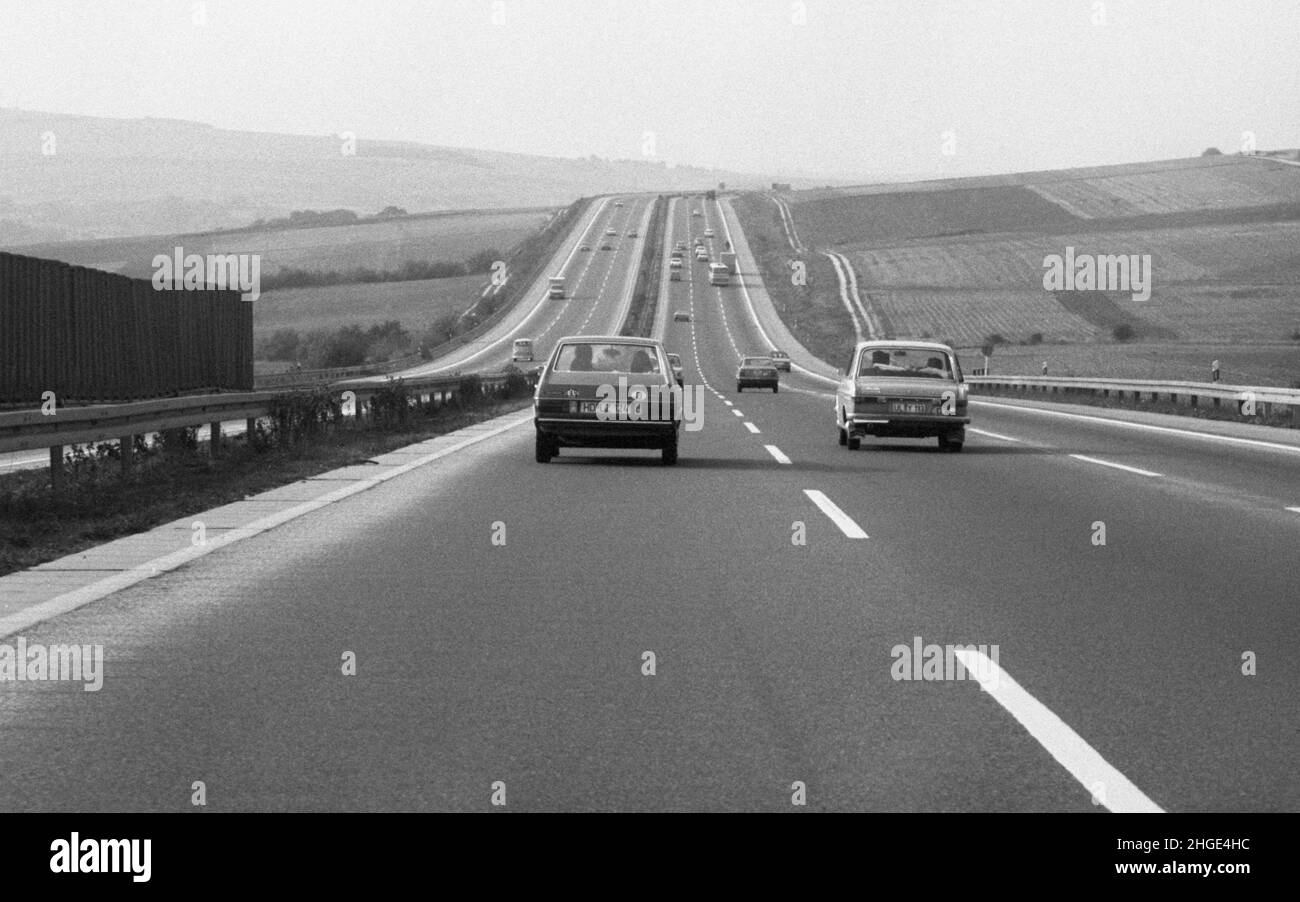 Motorway, Germany, September 1977 Stock Photo - Alamy
