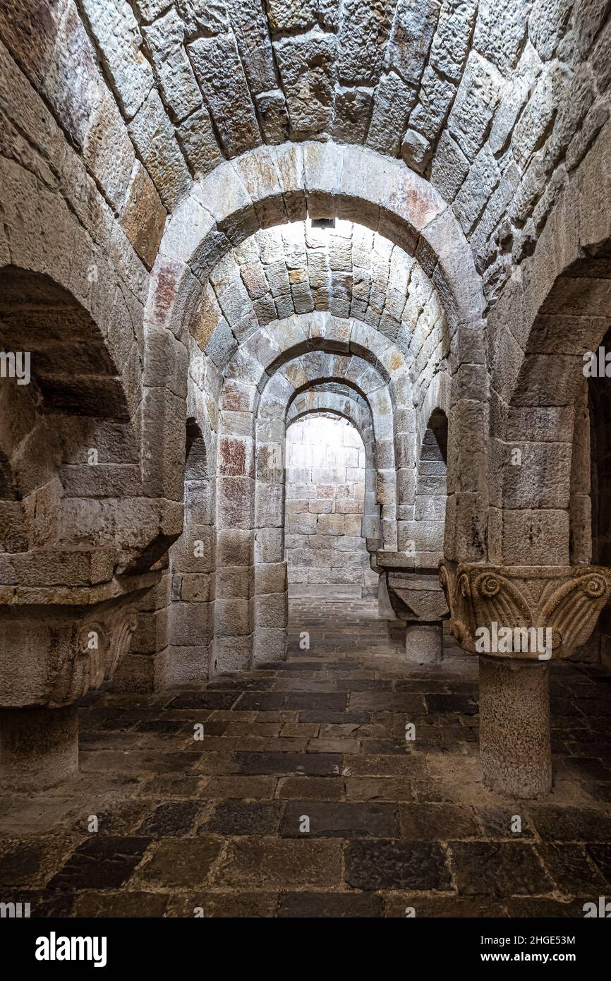 The Monastery of San Salvador of Leyre at Yesa, Pyrenees, Navarra ...