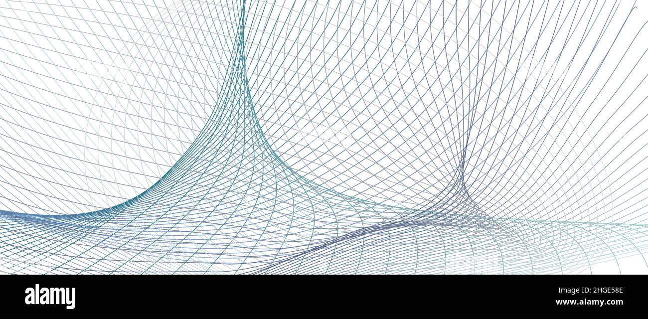 Blue, teal, gray line art pattern. Electric power concept. Vector ...