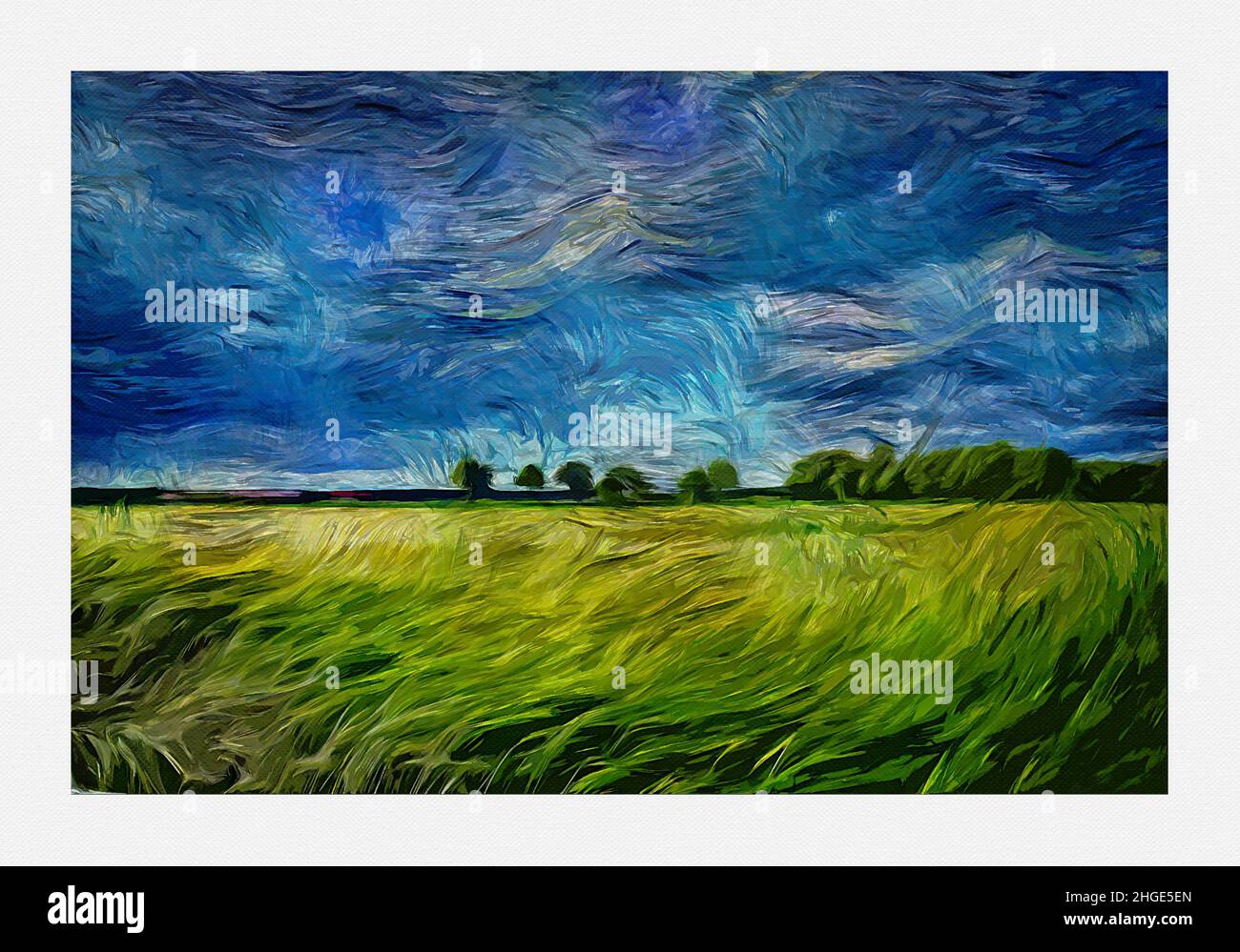 Nature Impressionism Painting Van Gogh Style Stock Photo - Alamy