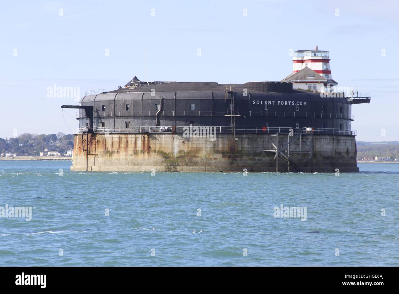 No Man's Land Fort. Solent, Isle of Wight Stock Photo - Alamy