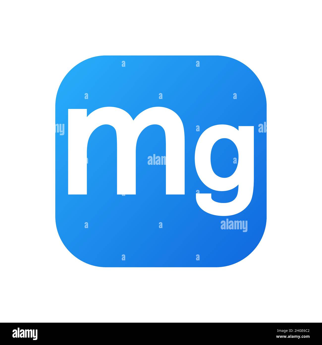 Mineral Mg magnesium blue shining pill capsule isolated on white ...