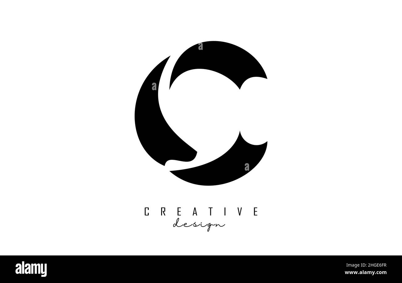 Vector illustration of abstract letter C, concept design for company ...