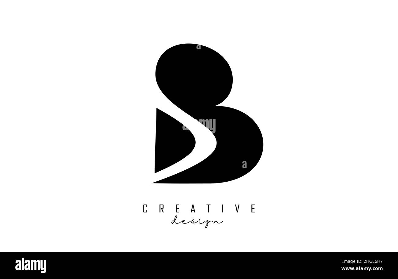 Vector illustration of abstract letter B, concept design for company ...