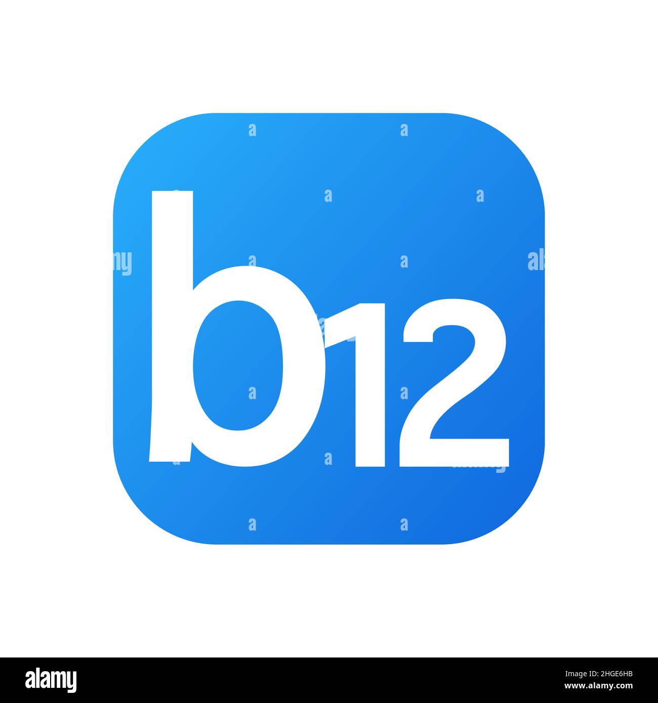 Vitamin B12 blue icon. Cobalamin vitamin drop pill capsule. Shining ...