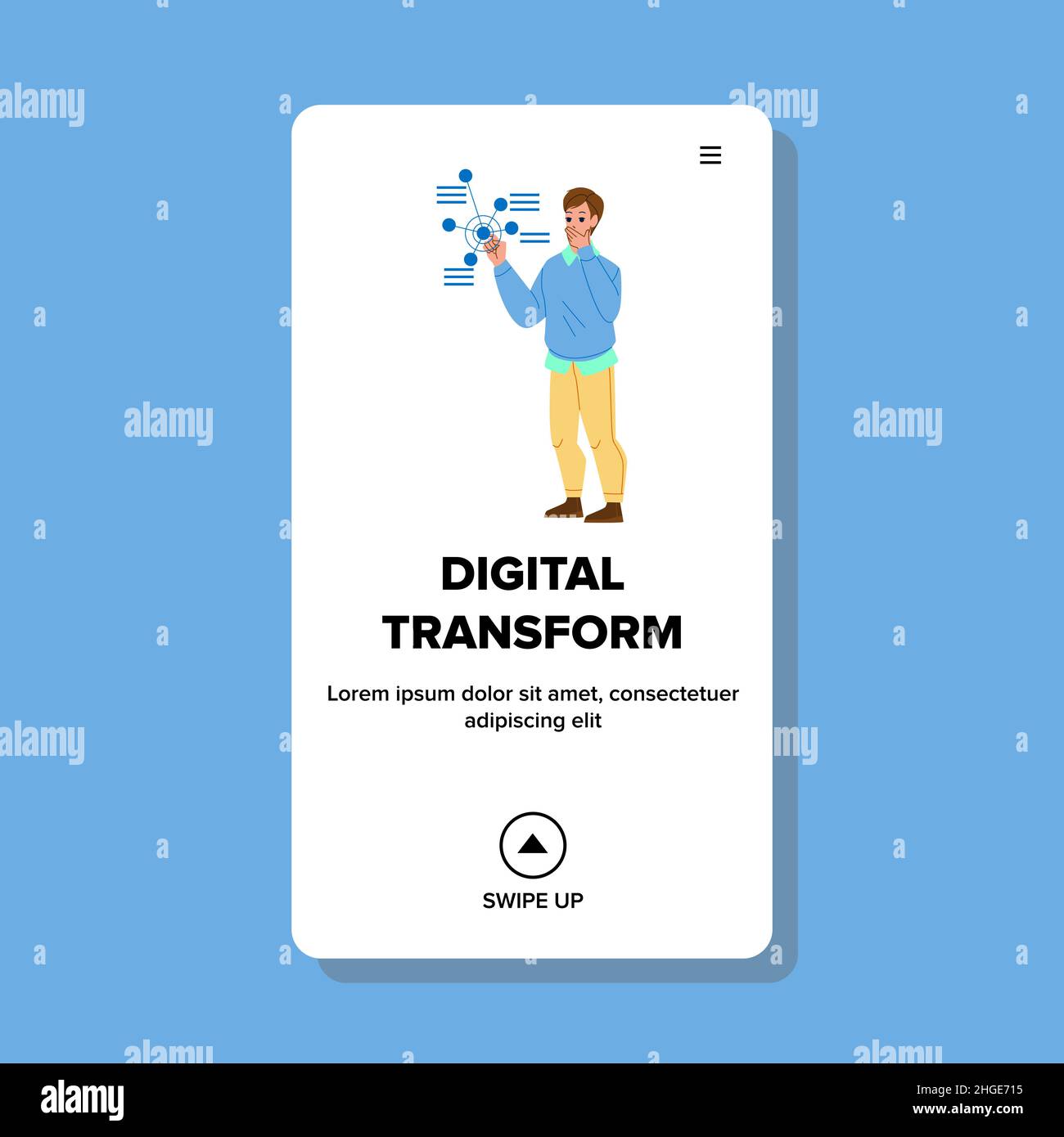 Digital transform vector Stock Vector Image & Art - Alamy