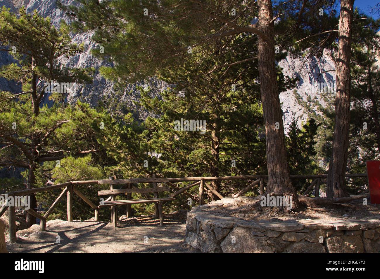 Hiking track in Samaria Gorge on Crete in Greece,Europe Stock Photo - Alamy