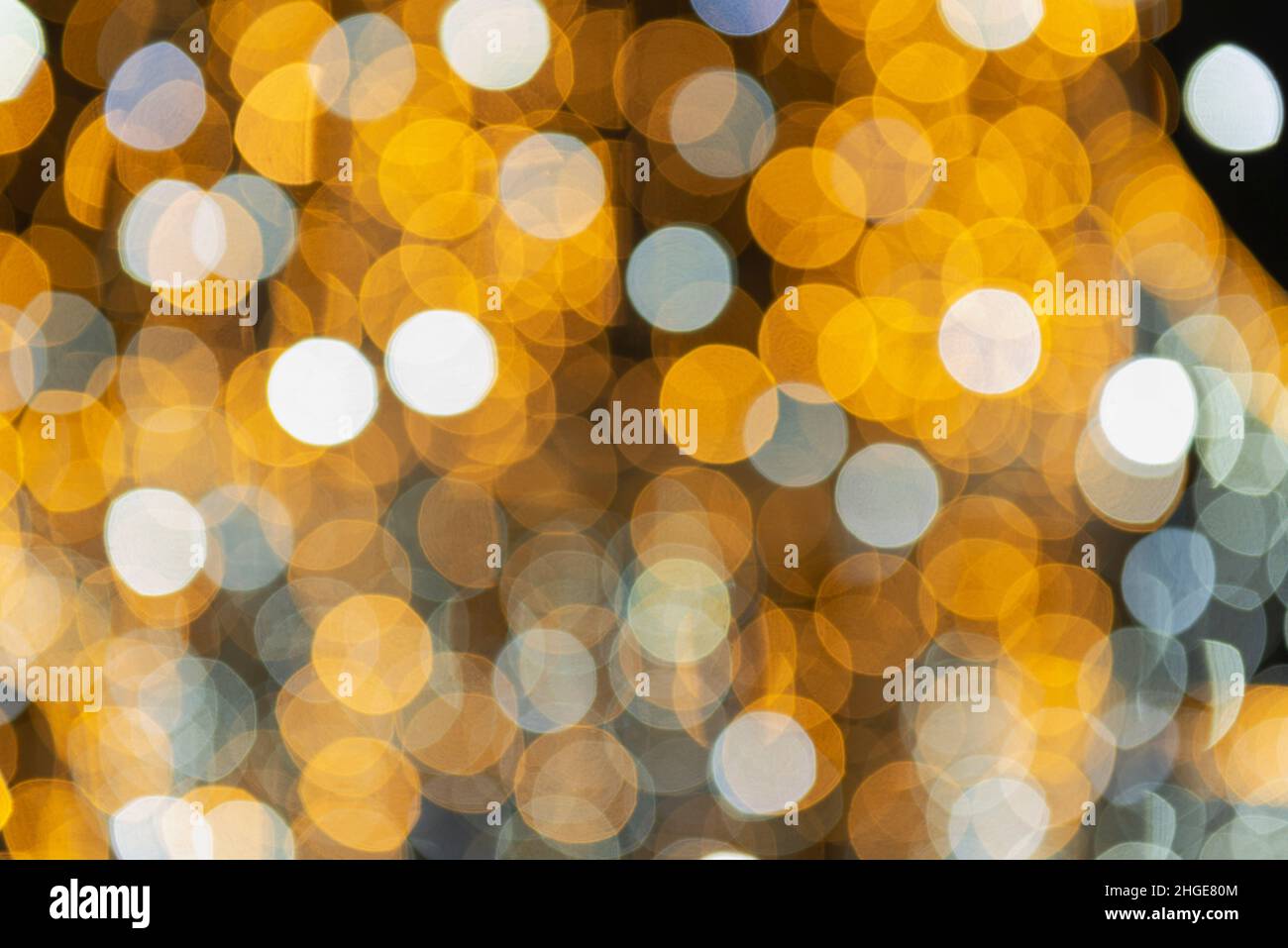 Luminous Christmas decoration photographed with a deliberate shift of ...