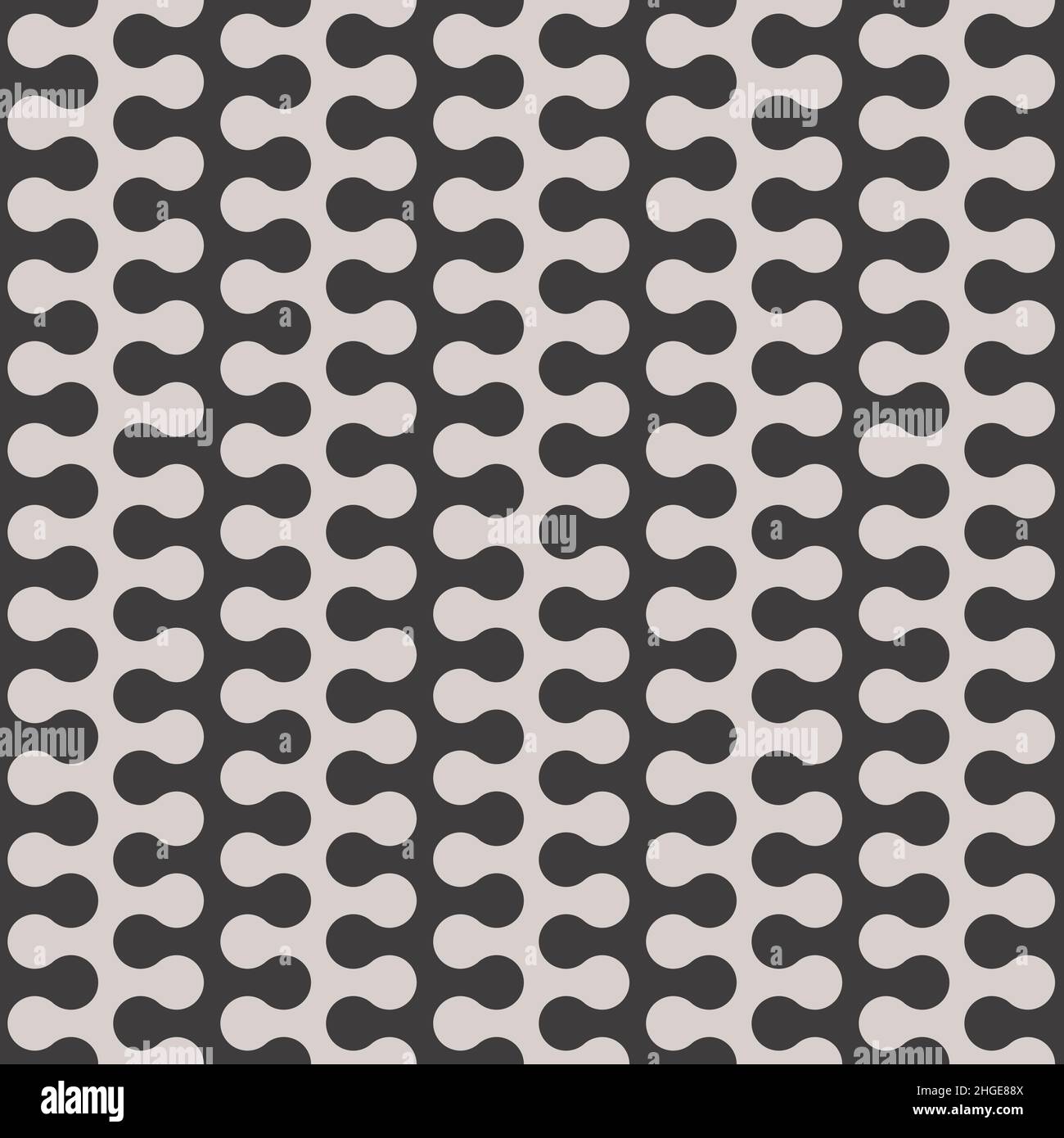 Twisted Geometric Seamless Background in Black and White Color. Vector ...
