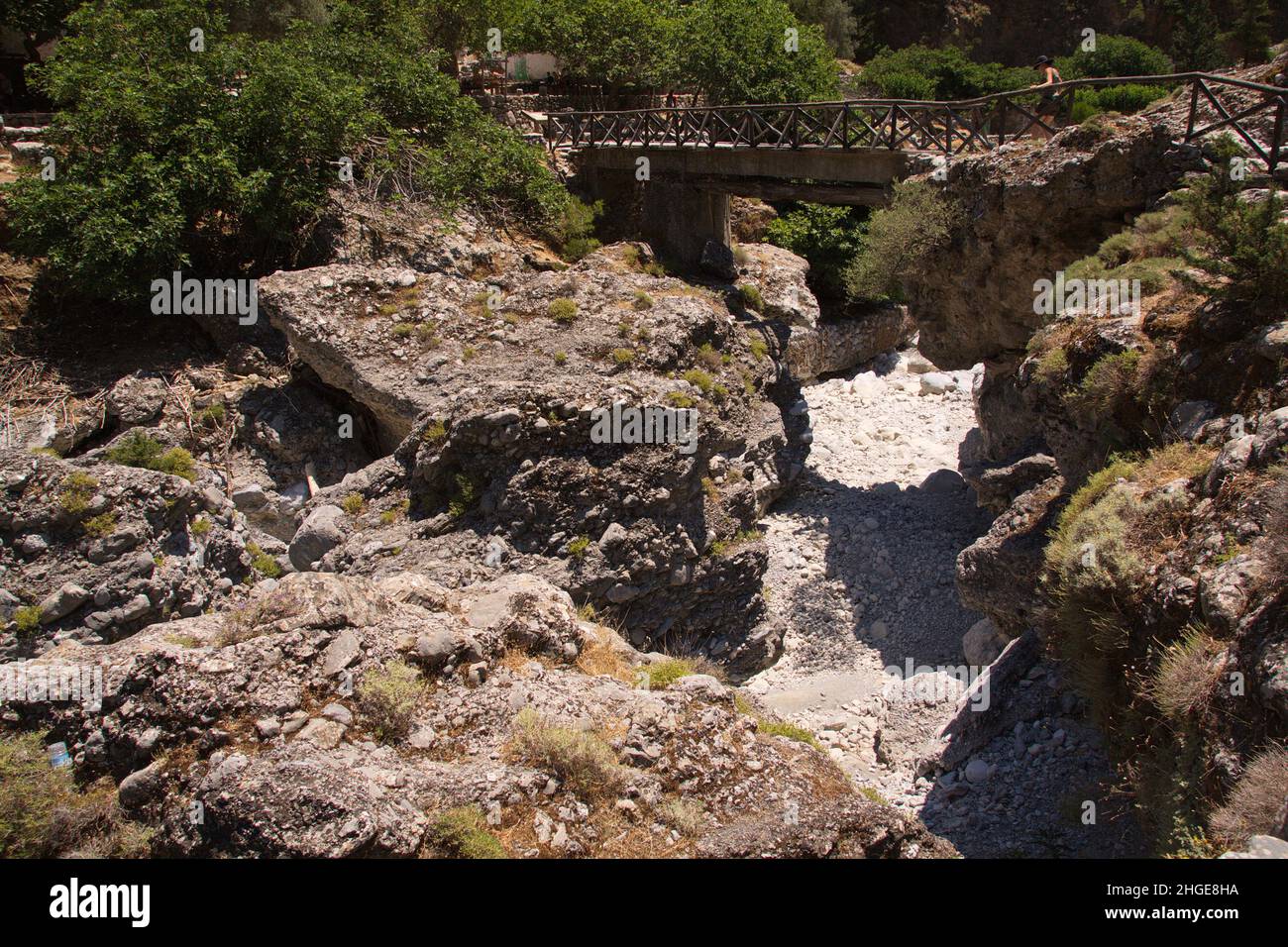 Hiking track in Samaria Gorge on Crete in Greece,Europe Stock Photo - Alamy