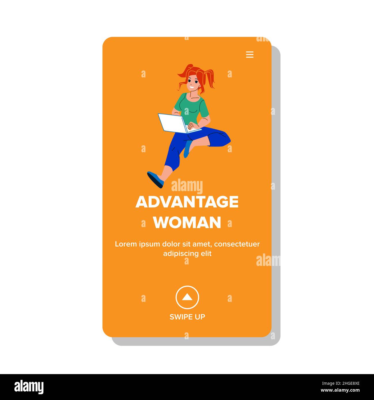 Advantage woman vector Stock Vector Image & Art - Alamy