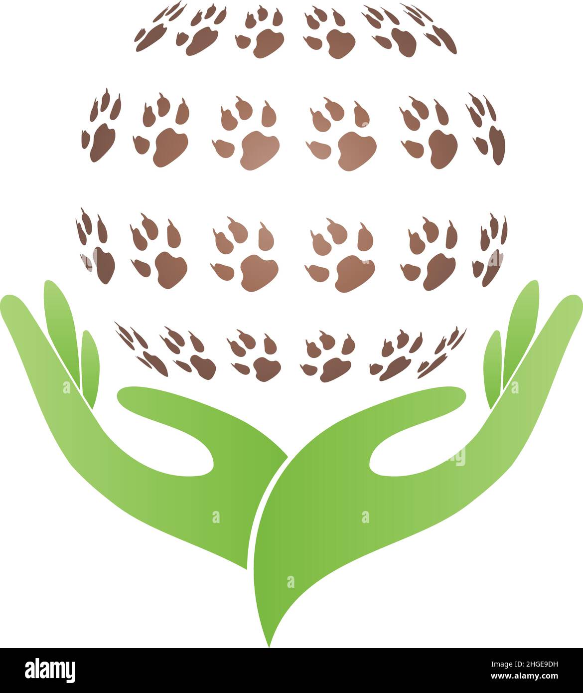 Two hands, dog paws, paw, dogs, logo Stock Vector Image & Art - Alamy