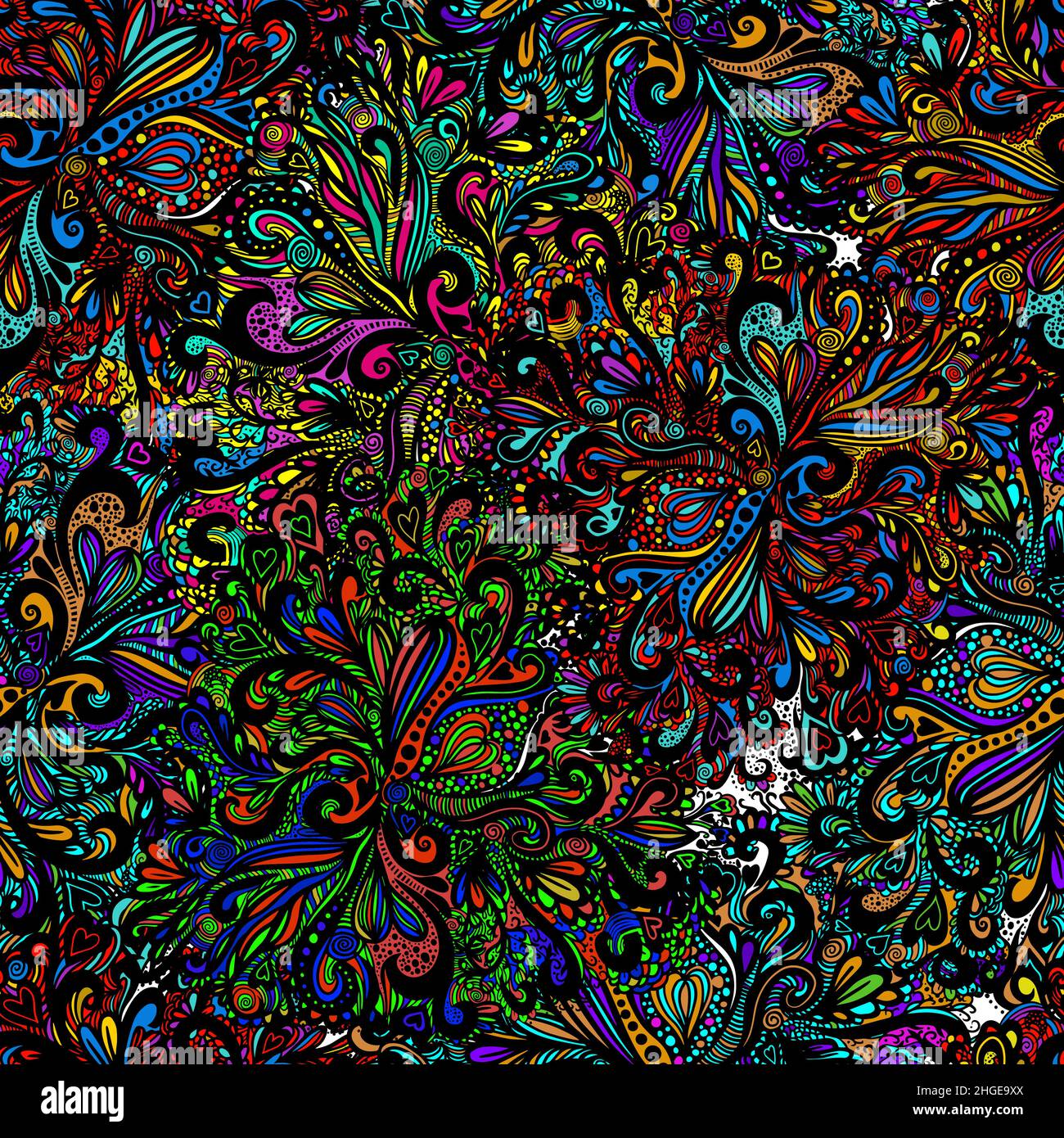 Seamless background from multicolored flowers . Abstract patterns ...