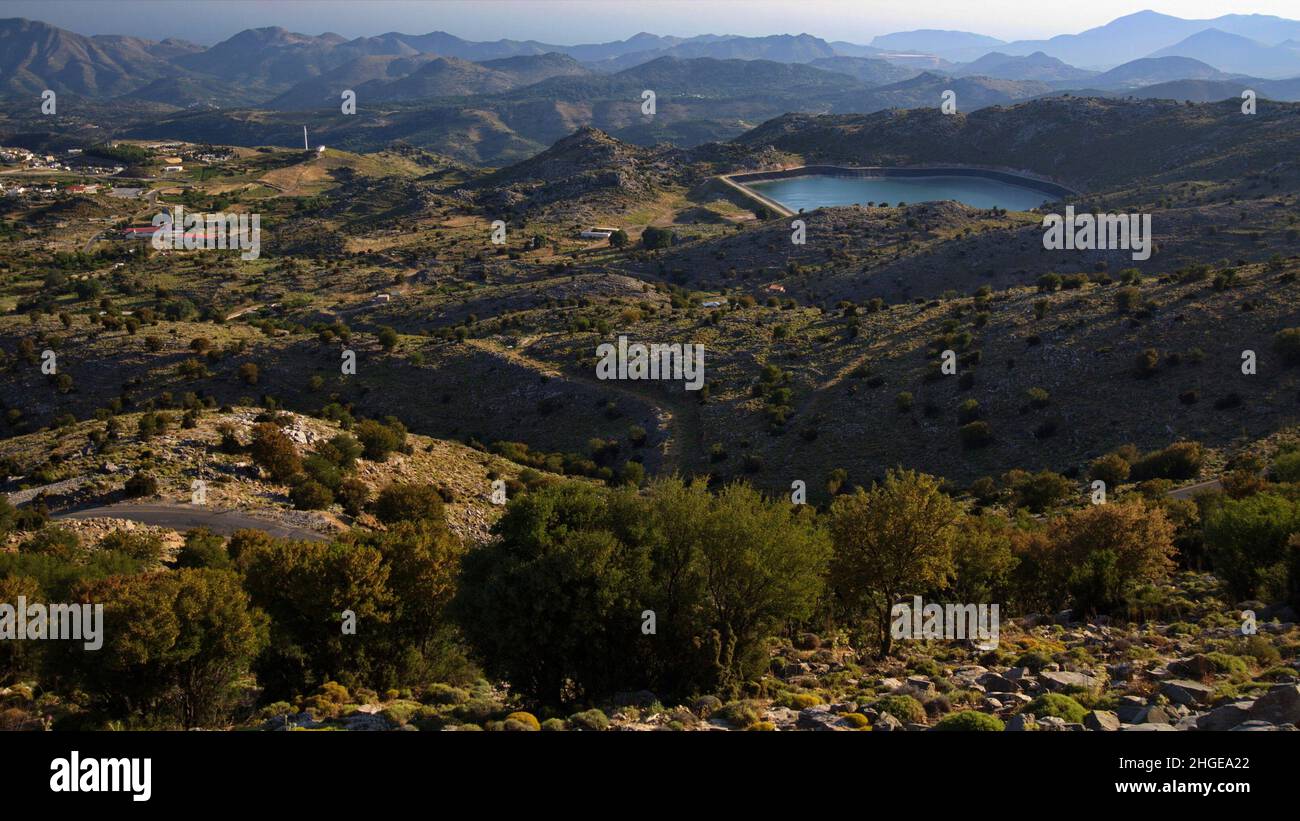 Landscape at Psiloritis,the highest mountain in Crete in Greece,Europe ...