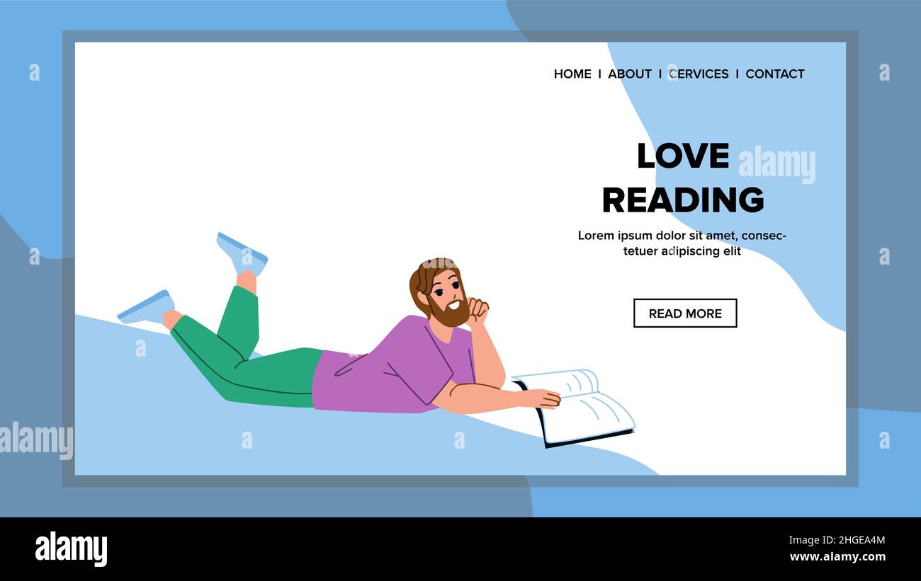 Love reading vector Stock Vector Image & Art - Alamy