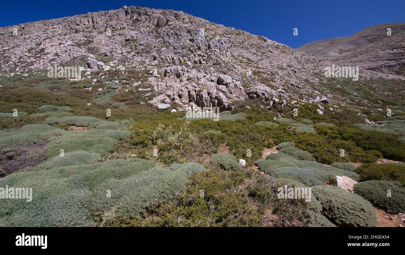 Hiking track to Psiloritis,the highest mountain in Crete in Greece ...