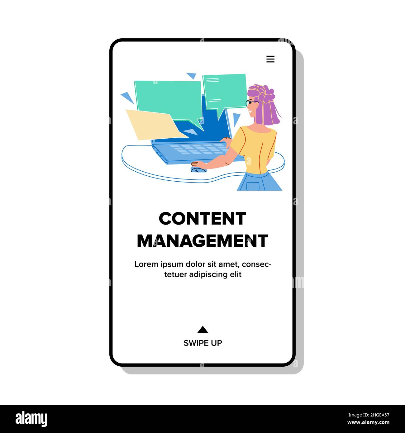 Content management vector Stock Vector Image & Art - Alamy