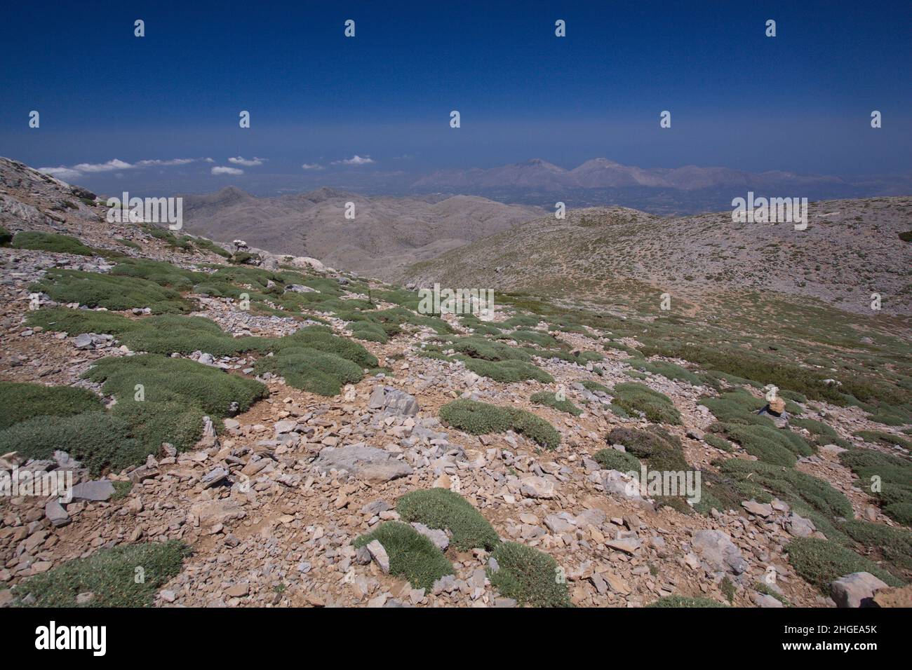 View from Psiloritis,the highest mountain in Crete in Greece,Europe ...