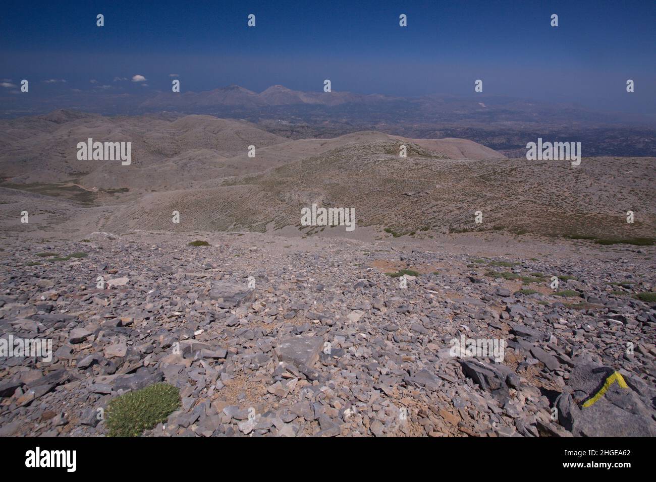 View from Psiloritis,the highest mountain in Crete in Greece,Europe ...