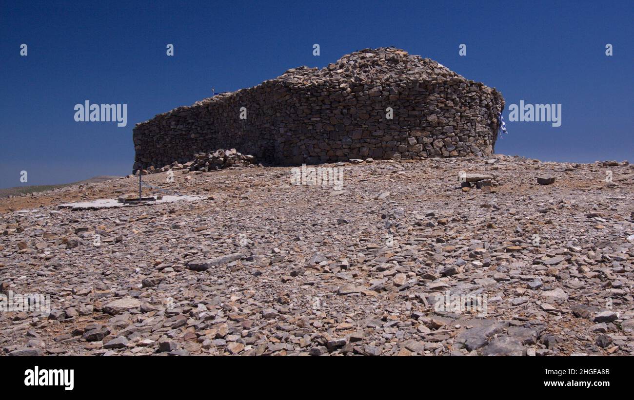Summit of Psiloritis,the highest mountain in Crete in Greece,Europe ...
