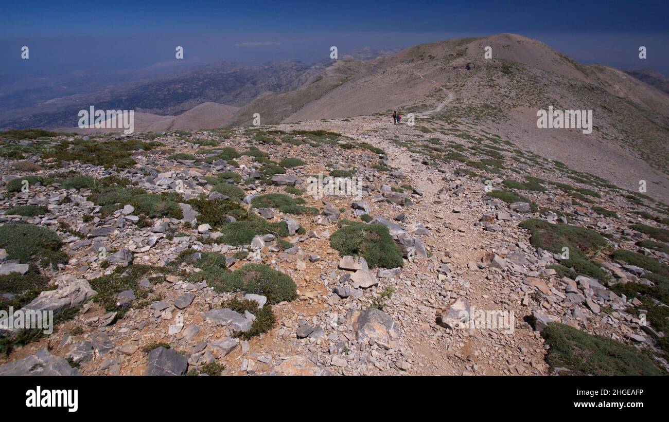 View from Psiloritis,the highest mountain in Crete in Greece,Europe ...