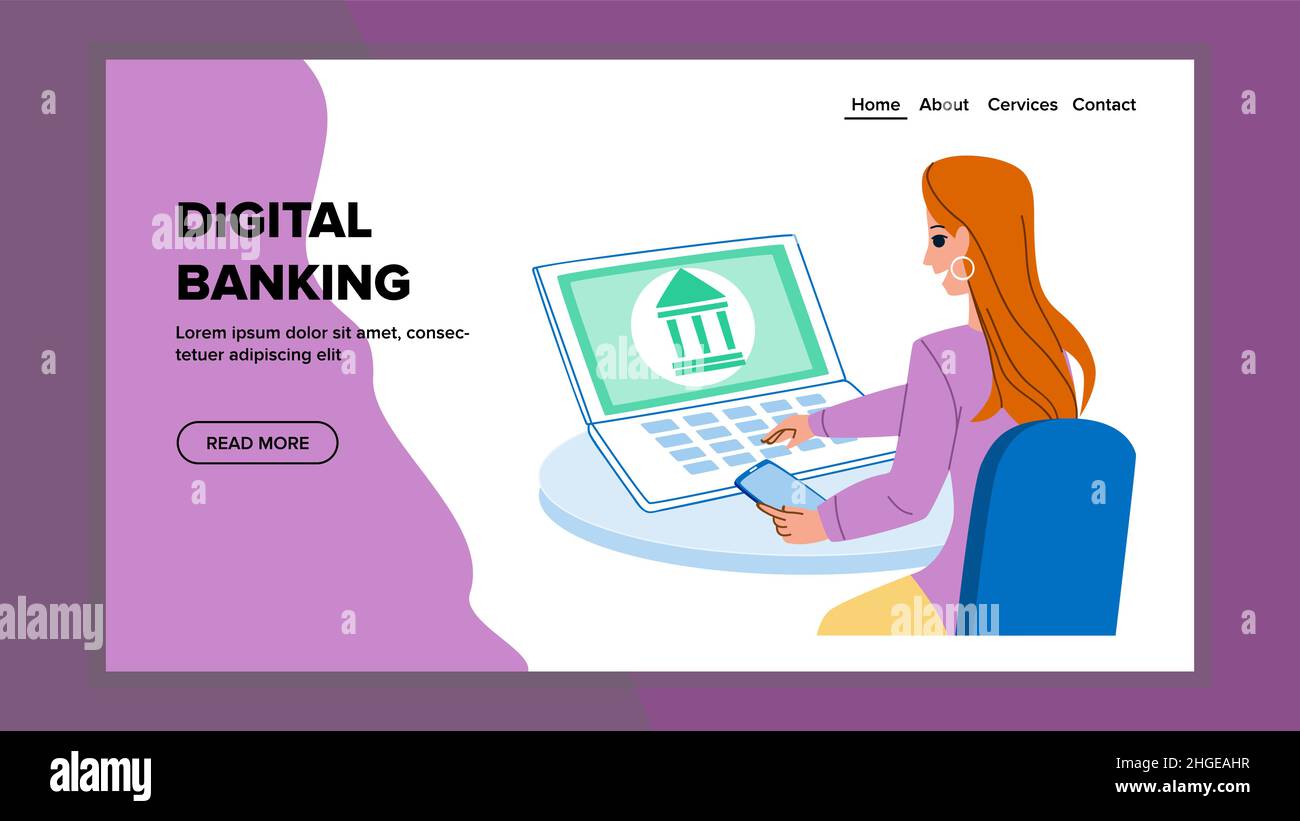 Digital banking vector Stock Vector Image & Art - Alamy