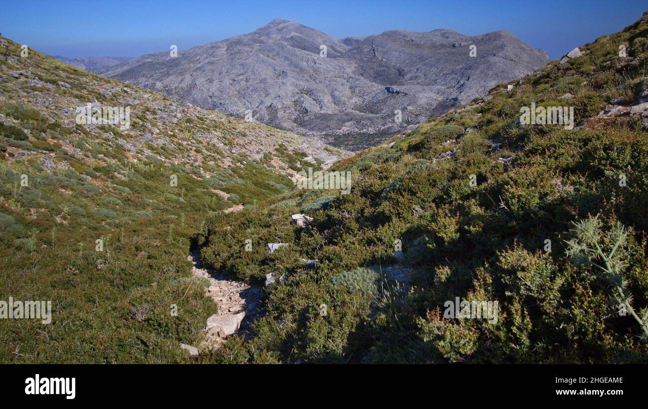 Hiking track to Psiloritis,the highest mountain in Crete in Greece ...