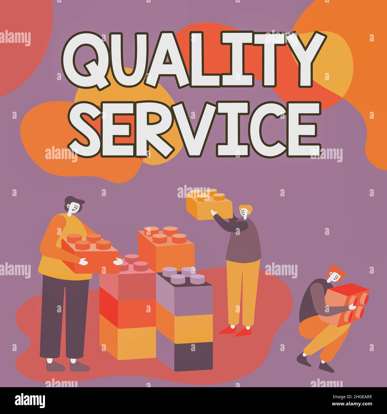 Inspiration showing sign Quality Service, Word for delivered service ...