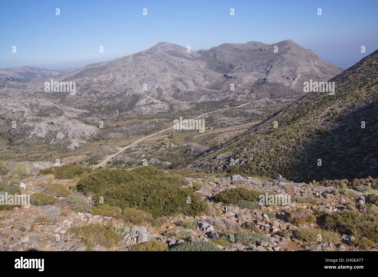 Hiking track to Psiloritis,the highest mountain in Crete in Greece ...