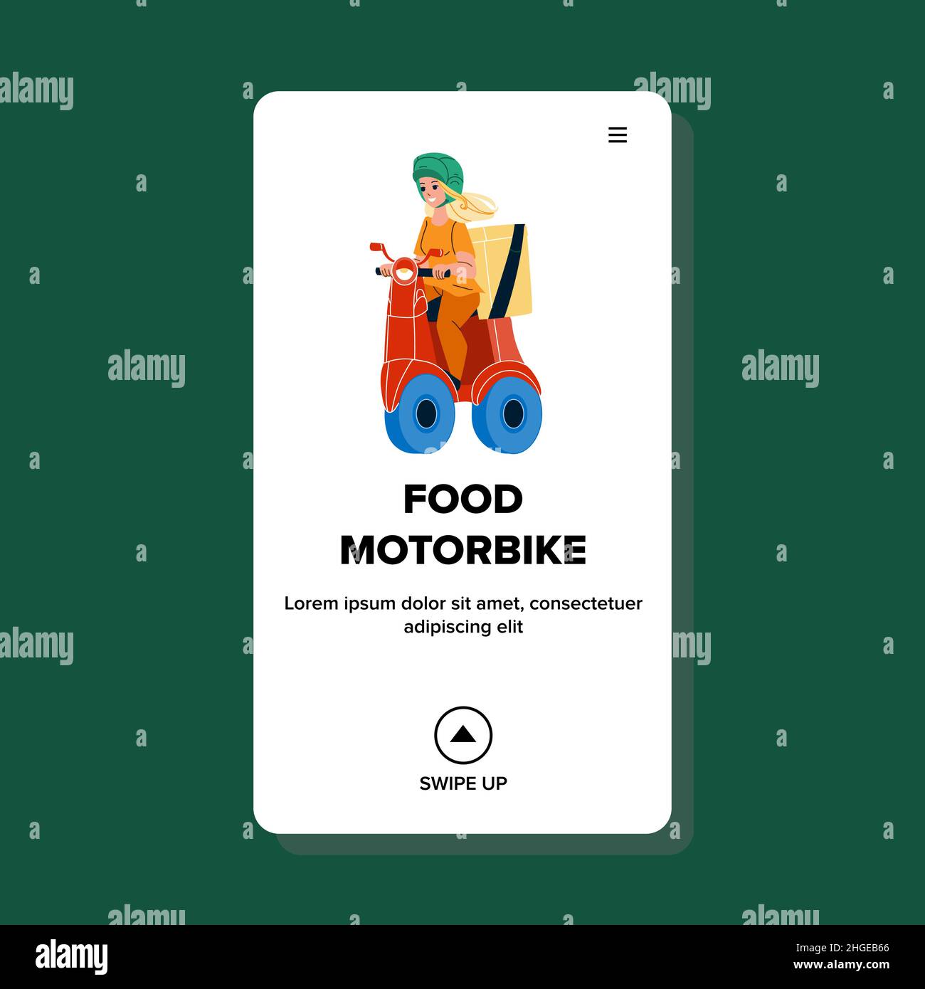 Food motorbike vector Stock Vector Image & Art - Alamy