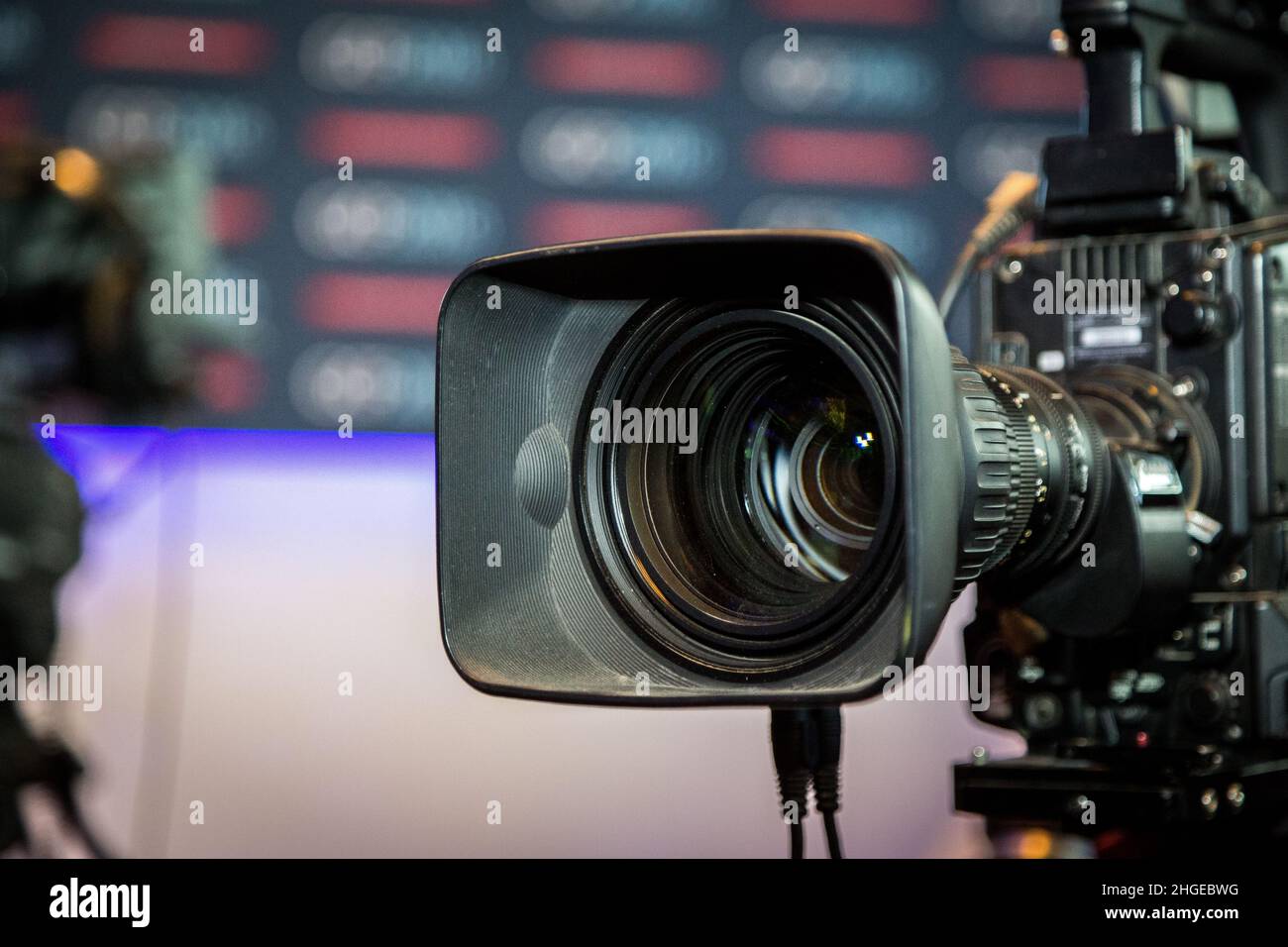 A close-up of Sony studio camera lend Stock Photo - Alamy