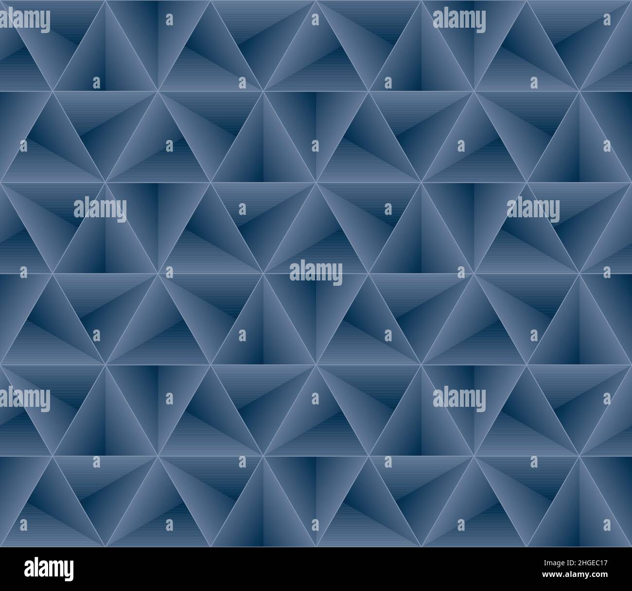 Triangles Geometric Seamless Background in Blue and Gray Color. Vector ...
