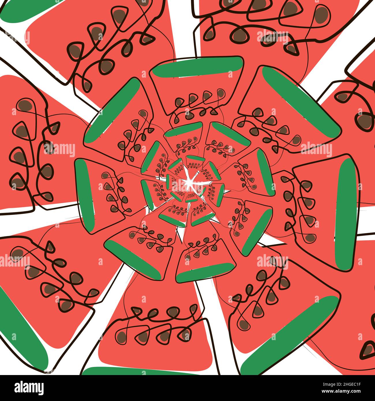 Exotic watermelon , collected in a composition on a white background ...