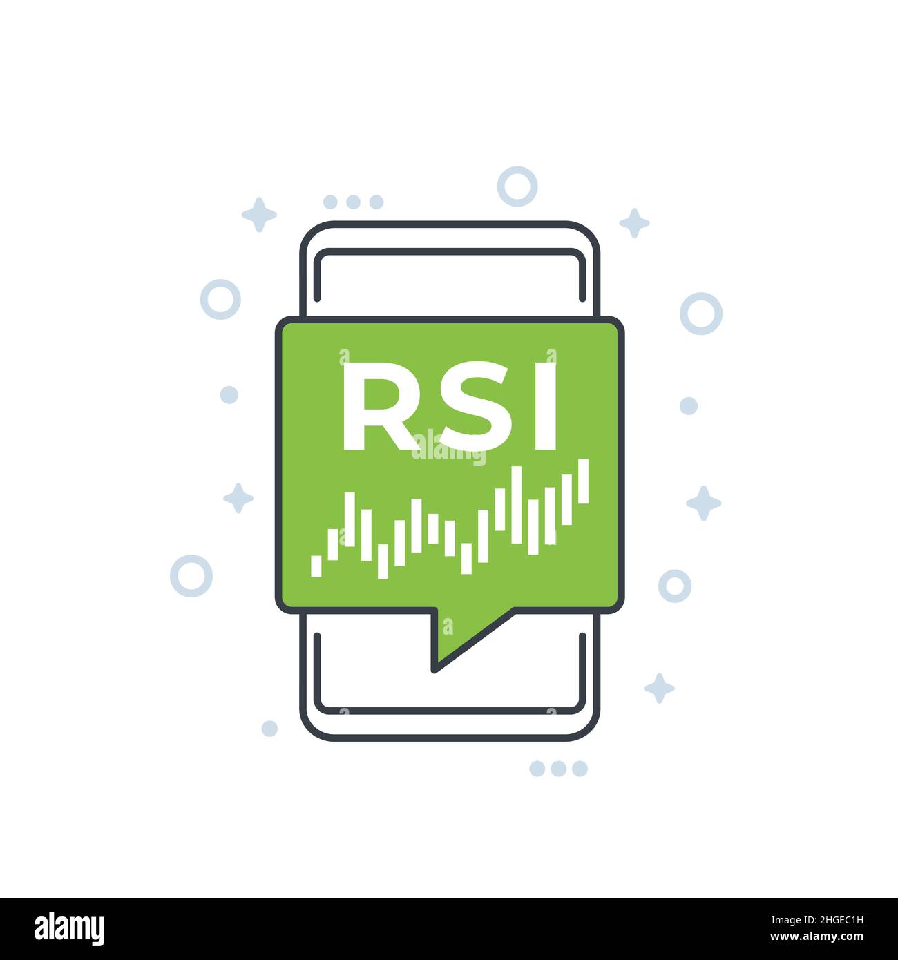 RSI trading indicator icon with a phone Stock Vector Image & Art - Alamy